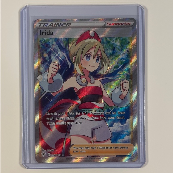Pokemon | Toys | Pokemon Trainer Irida Trading Card Red And Blue | Poshmark
